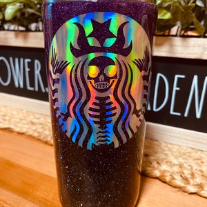 Gothic Starbucks Inspired Glitter Tumbler - Etsy
