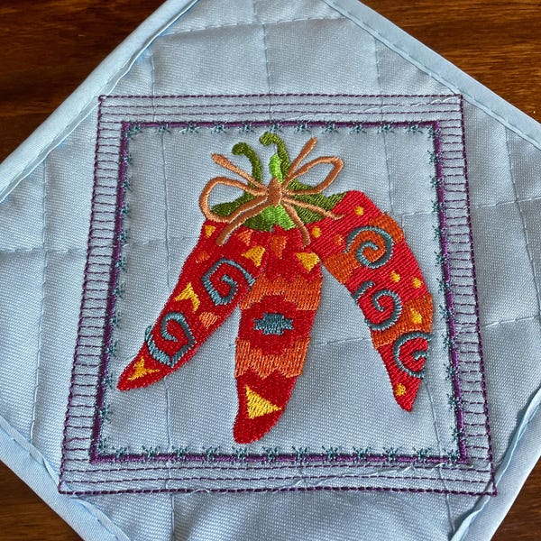 Southwest Chili Peppers Embroidery Design - Etsy