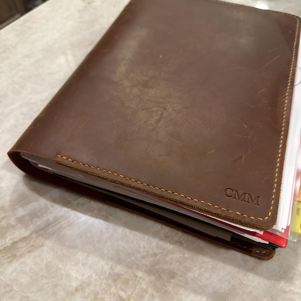 Leather Binder 3-ring, Compatible 8.5 X 11 Refill Paper, A5, B5 Paper ...