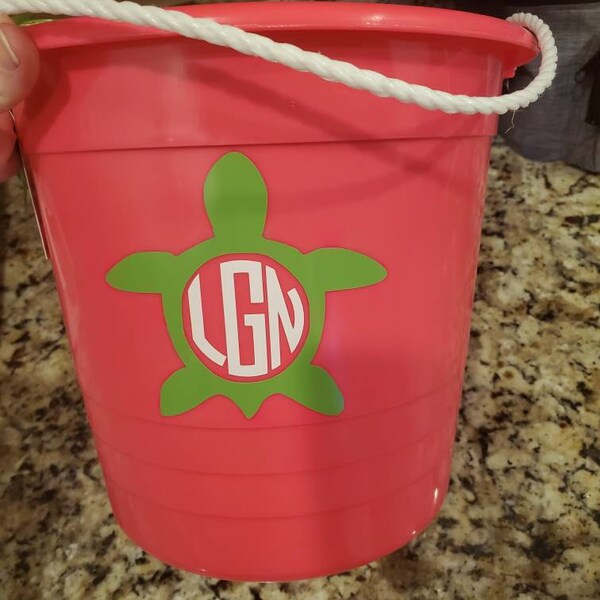 Personalized Rope Pail Bucket for Girls and Boys; Perfect for the Beach ...