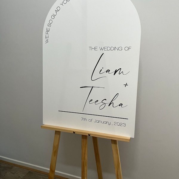 Circle Acrylic Welcome Sign ,wedding Acrylic Sign / Wedding Welcome ...