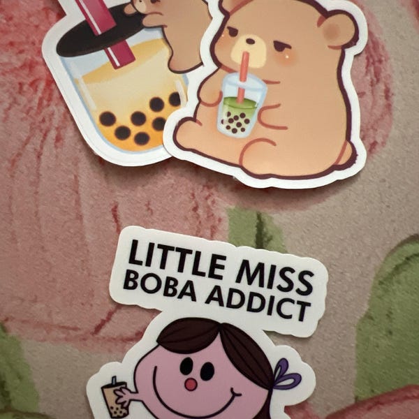 Little Miss Boba Addict Sticker | Little Miss, Mr Men, Meme, Cute ...