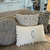 Embroidered Velvet Monogram Pillow. Insert Included. 12x20 Personalized ...