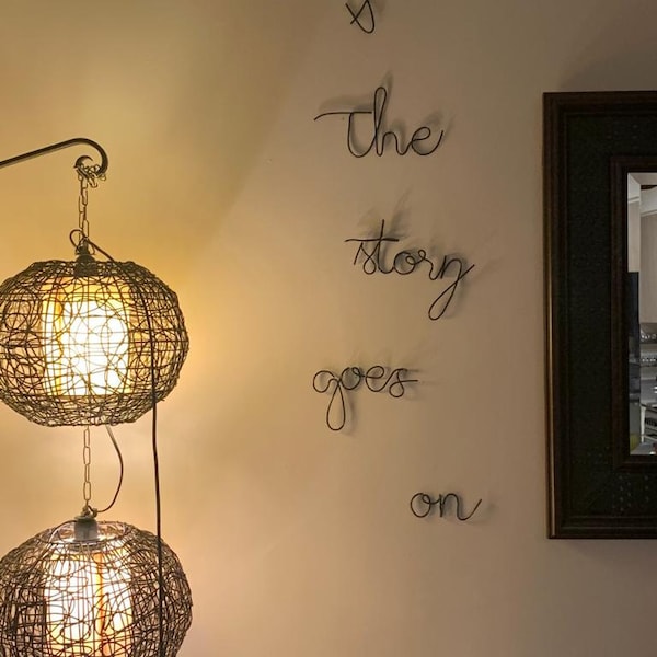 Personalized Wire Wall Art Wire Name Sign, Metal Wall Art, Wall Words ...