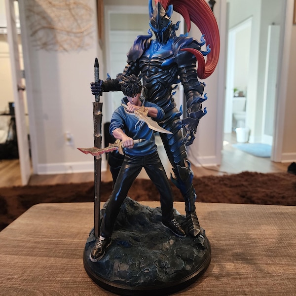 Solo Leveling - Sung Jin Woo and Igris Figure - 1/6 Scale Statue - Etsy ...