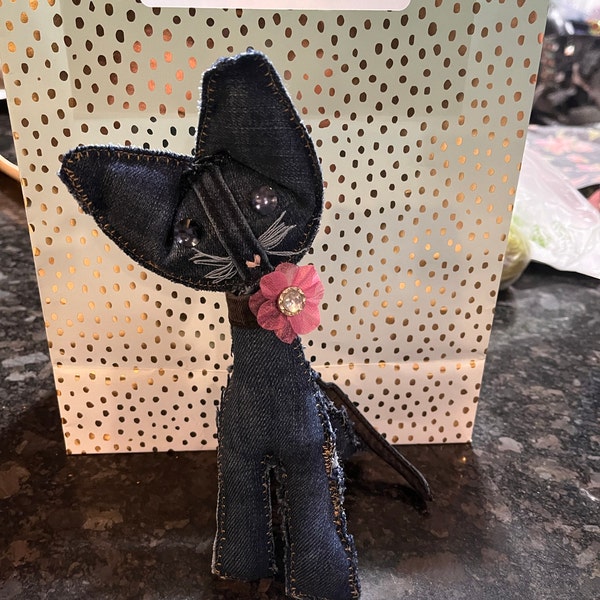 UPCYCLED DENIM CAT Pdf Digital File Tutorial Make a Cute Kitten Home ...