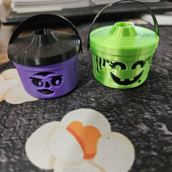 Straw Toppers Halloween Buckets With New Purple Vampire, Mummy ...