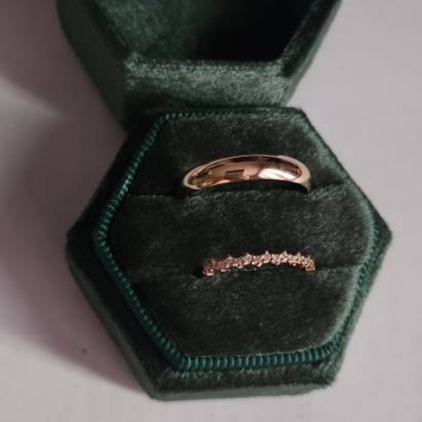 Wooden Proposal Ring Box, Customized Wooden Double Ring Box, Engraved ...