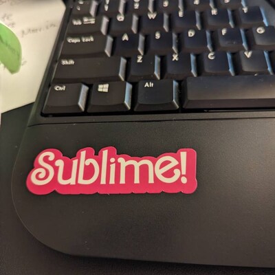 Sublime Barbi Movie Sticker Ken Quotes Holographic Sticker Laptop ...