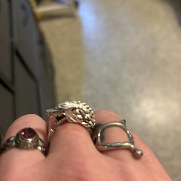 Star Y2K Rings, Starlight Y2K Rings, Women Cyberpunk Chunky Ring, Adjustable Punk Gothic Ring ...