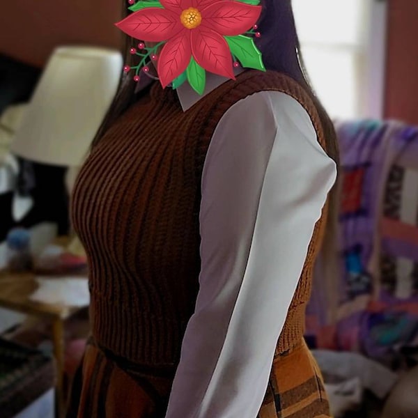 High-neck Ribbed Crochet Vest Pattern PDF (english) and Size Inclusive ...