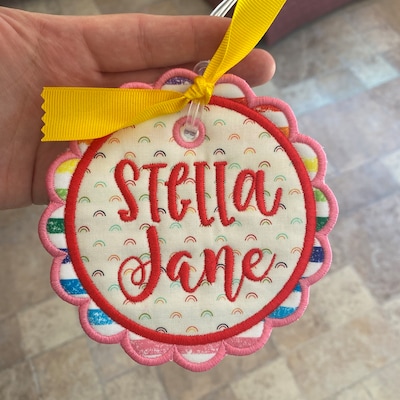 Backpack Name Tag Bag Tags Luggage Tag Fabric Name Tag Fabric ...