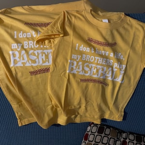 Baseball Brother Shirt, Sibling Baseball Shirts, Funny Baseball Shirt ...