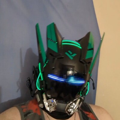 Bluetooth Cyberpunk Mask Futuristic Mask cyberpunk Helmet-tech Mask ...