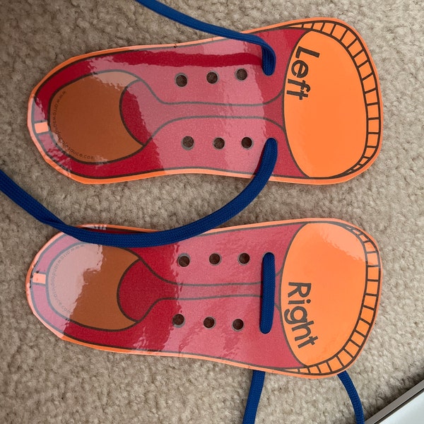 Shoe Lacing Cards, Printable Shoe Tying Practice, Shoelaces, Kid's Fine ...