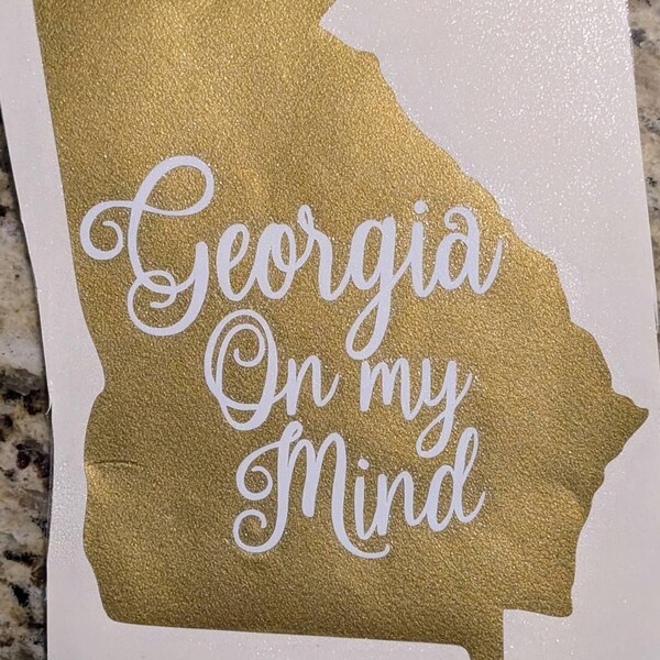 Georgia State Vinyl Decal: GA Car, Laptop, and Tumbler Sticker - Etsy