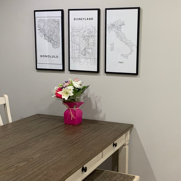 Italy Map Print, Italy Map Wall Art, Italy Map Art Poster, Countries ...