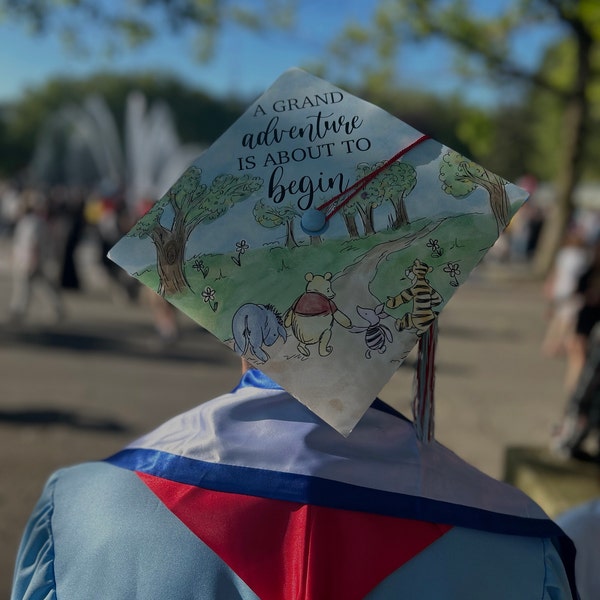 Hunny Bear Printed Graduation Cap Topper - Etsy