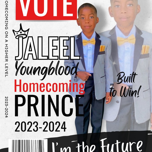 Homecoming King, Homecoming Prince Magazine Styled Poster, Class ...