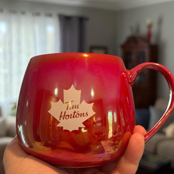 Tim Hortons Red Canada Irridesent Mugs Limited Edition - Etsy