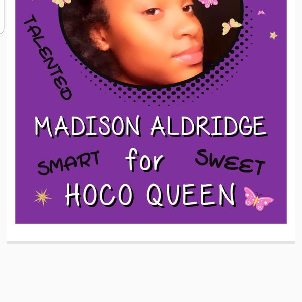 Prom Queen or Homecoming Queen Poster // 18x24 Campaign Sign ...