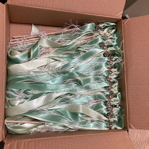 125 Ribbon Wands Send off Ideas Ceremony Exit Wedding Ribbon Favors ...