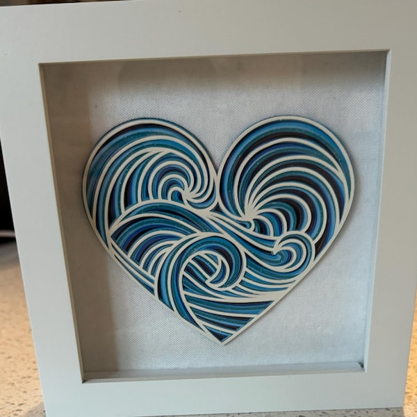 Ocean Heart Mandala SVG Files, Wedding Panel Files for Laser Cutting ...