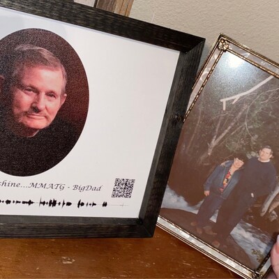 Voice Recording Gift, Qr Code Sign, Sympathy Gift, Soundwave With Photo ...