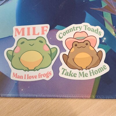 Country Toad Vinyl Sticker - Etsy