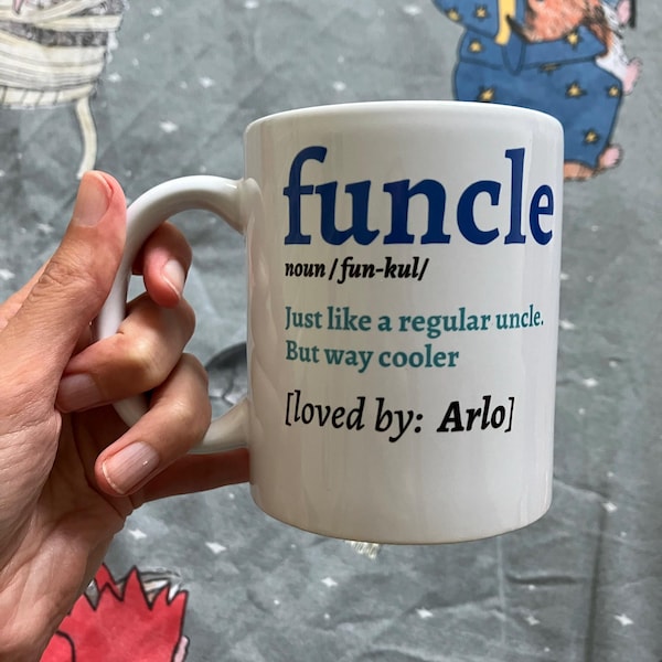 Funcle Definition Mug Uncle Gift Personalised Birthday Present for ...