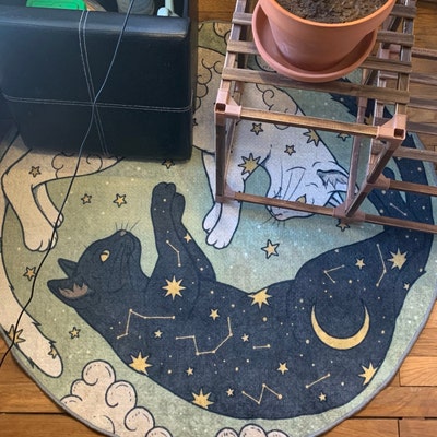Cat Rugs, Round Rug, Circle Rugs, Animal Rug, Boho Rug, Luxury Rug ...