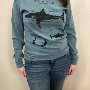 Tiger Shark Anatomy Crop Top Shark Crop Top Gifts for | Etsy