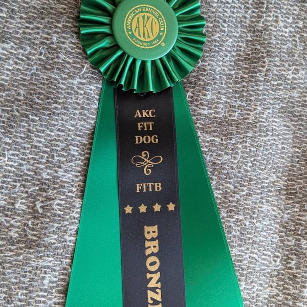 AKC Virtual Rally Title Ribbon Rosette - Novice, Intermediate, Advanced ...