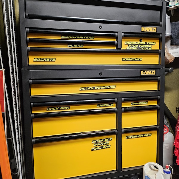 Custom Magnetic Toolbox Labels | Personalized Tool Drawer Tags | Emblem ...