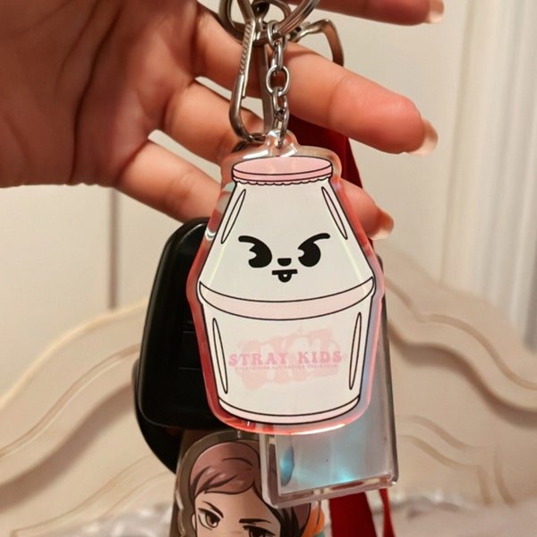 Stray Kids SKZOO Bottle Keychains | Double Sided Rainbow Acrylic ...