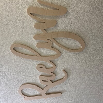 Large Wood Name Sign, Nursery Name Sign, Boho Nursery Sign , Above Crib ...