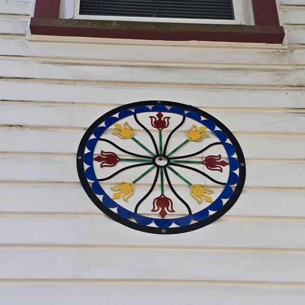 Amish Hex Sign-metal PA Dutch Folk Art-modern Farmhouse-amish Barn Star ...