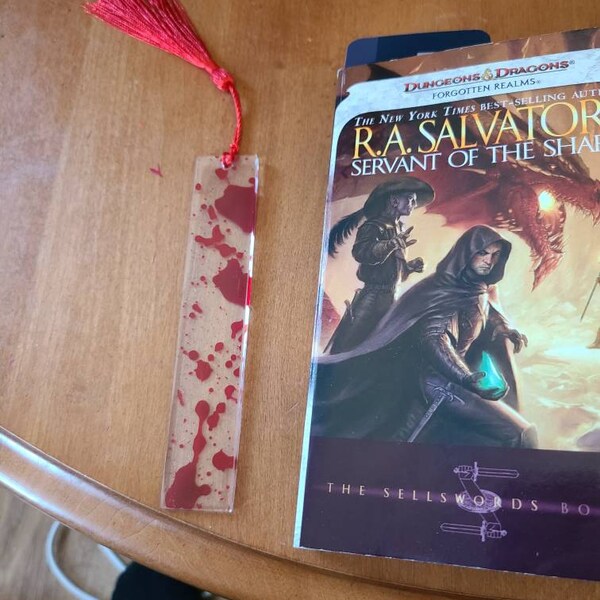 Blood Splatter Bookmark , Horror Bookmarks, Resin Bookmarks, Bloody ...