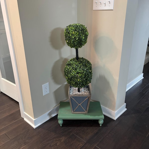 Farmhouse Wood Pedestal Riser Stand - Etsy