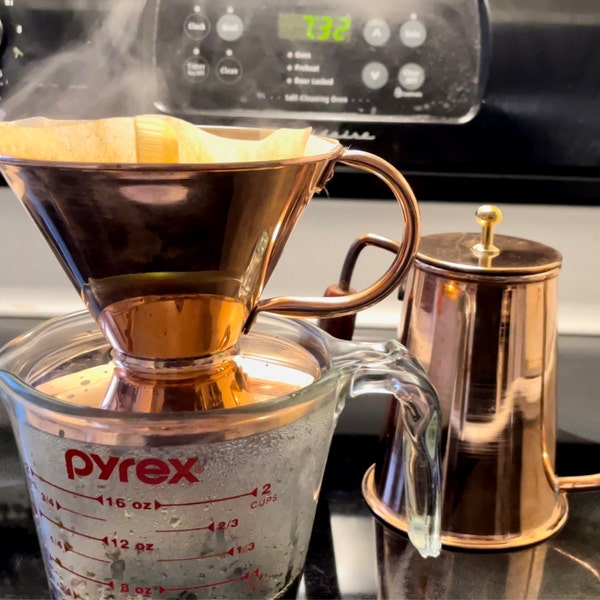 Copper Filter Coffee Set, Coffee Set, Handmade Coffee Set, Copper Pot ...