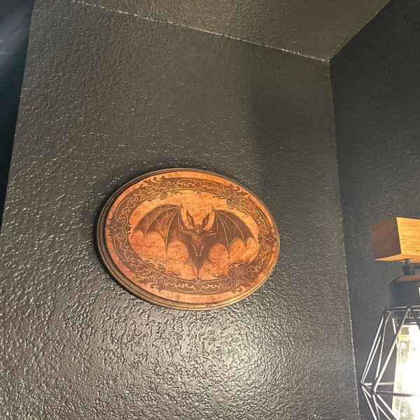 Bat Victorian Portrait Wooden Wall Art- Vintage Style Animal Wall Art ...
