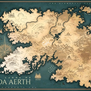 Lands of Oz Map From Dorothy and the Wizard of Oz Wicked the Musical ...