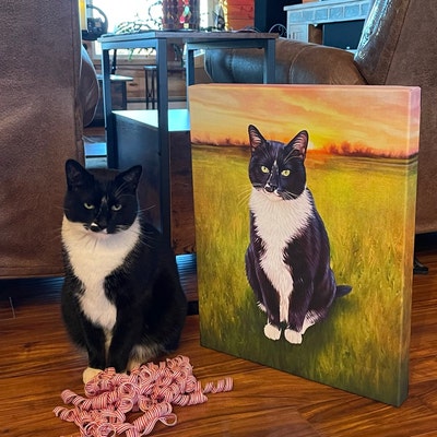 Cat Painting Custom Cat Art From Photos. Custom Cat Portrait. - Etsy