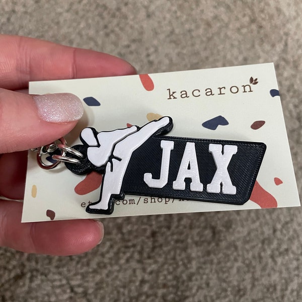 Taekwondo Karate Personalized Keychain / Keyring / Bag Tag / Name Tag ...