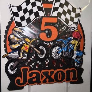 Motocross Cake Topper , Dirt Bike Cake Topper , Motocross Birthday Cake ...