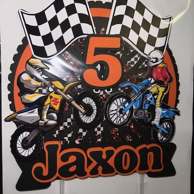 Motocross Cake Topper , Dirt Bike Cake Topper , Motocross Birthday Cake ...