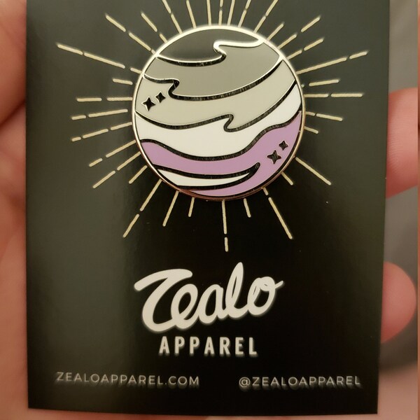 Asexual Pastel Planet Enamel Pin | Ace Pride Aroace Gift Subtle Pins ...