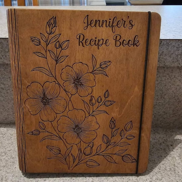 Personalized WOODEN Recipe Book/recipe Custom Journal/ Family Heirloom ...