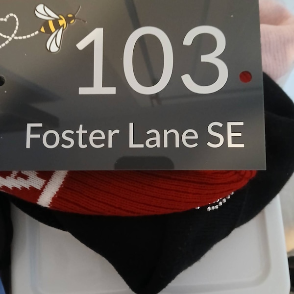 Modern Anthracite House Number Sign No Number Thin Stainless Steel ...