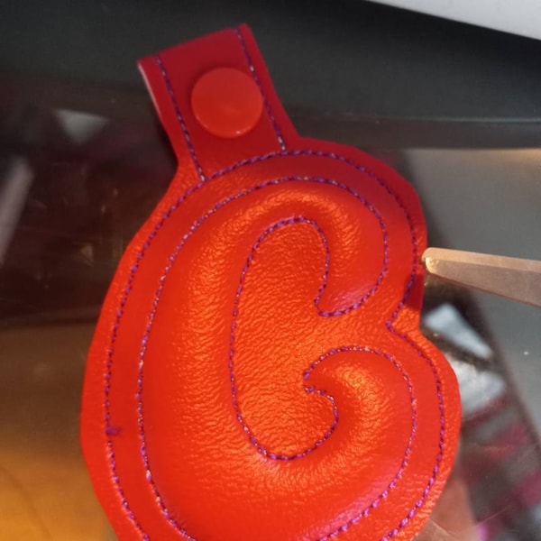 Puffy Foam Key Fob Snap Tab Gift Idea Monogram Alphabet Letters A-Z ...
